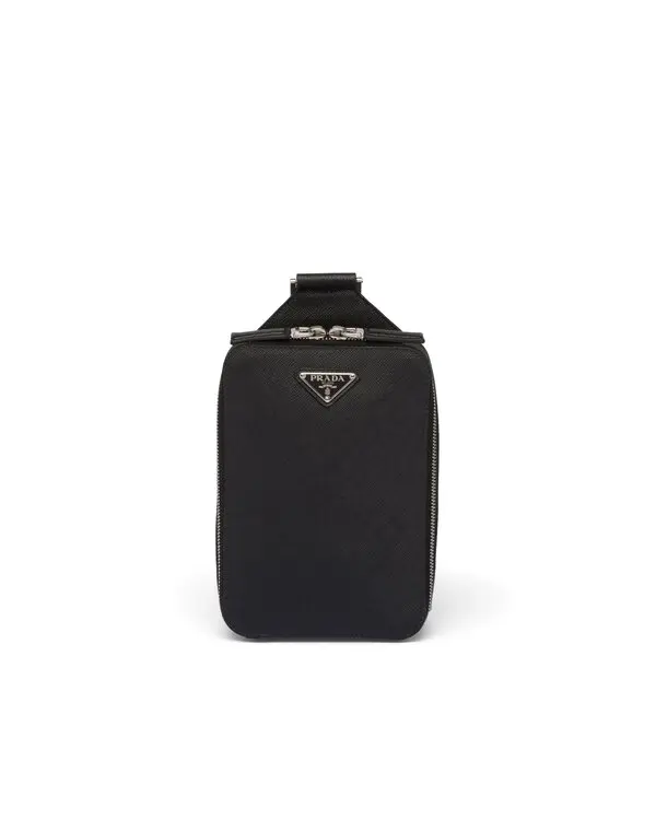 Prada Brique Saffiano Leather Bag - Black