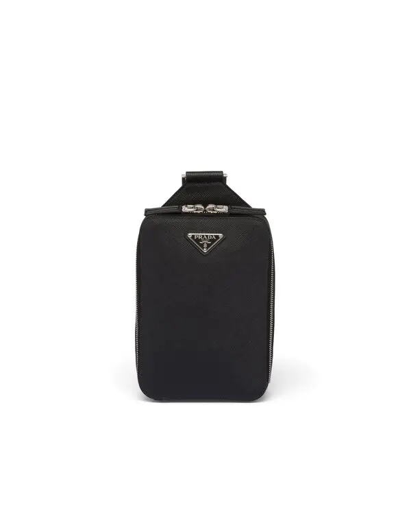 Prada Brique Saffiano Leather Bag - Black