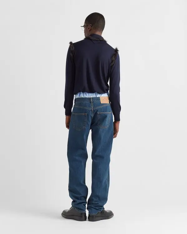 Prada Five-Pocket Denim Jeans - Navy | Editorialist