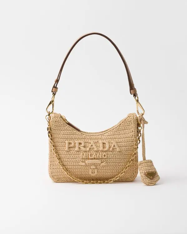 Prada Re-Edition Mini Crochet Bag - Natural | Editorialist