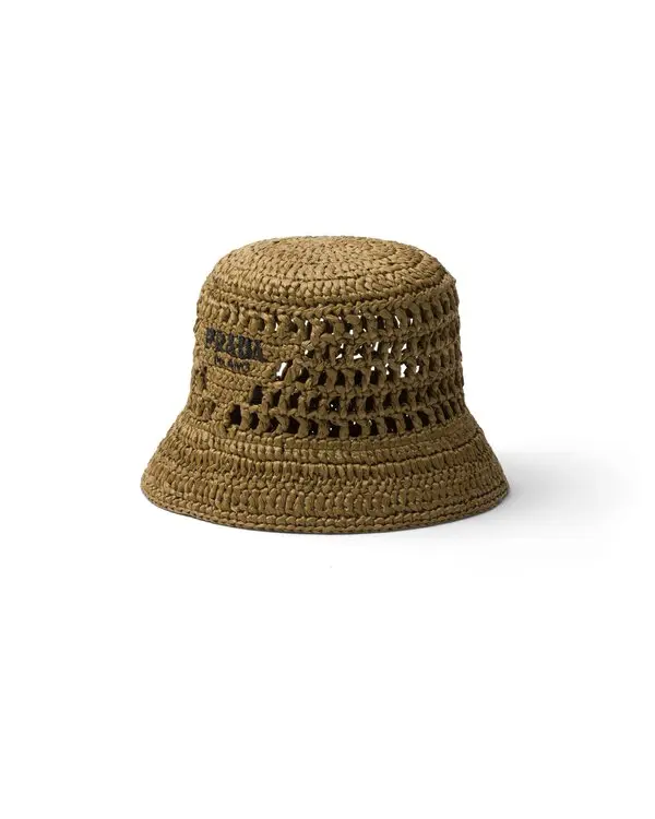 Prada Crochet Bucket Hat - Green