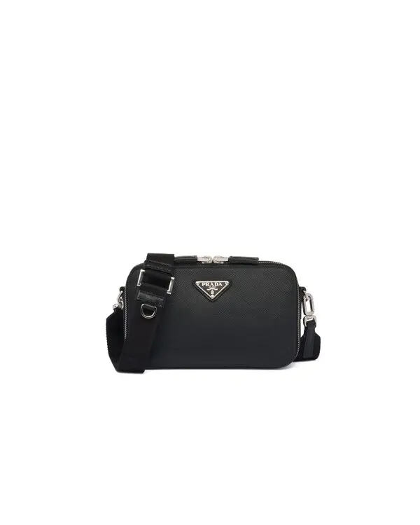 Prada Brique Saffiano Leather Bag - Black