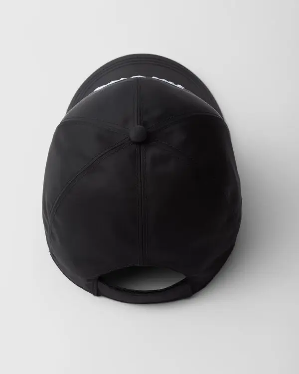Prada Re-Nylon Baseball Cap - Black/White | Editorialist