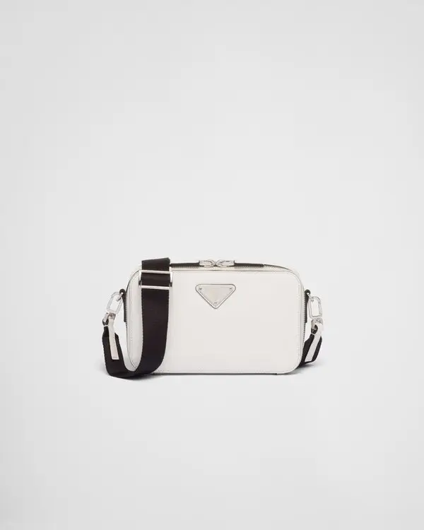 Prada Brique Saffiano Leather Bag - White
