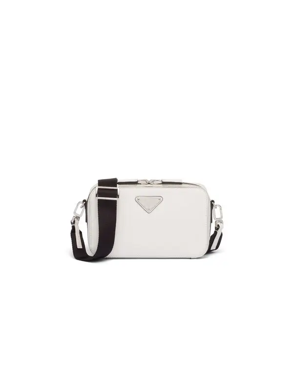 Prada Brique Saffiano Leather Bag - White