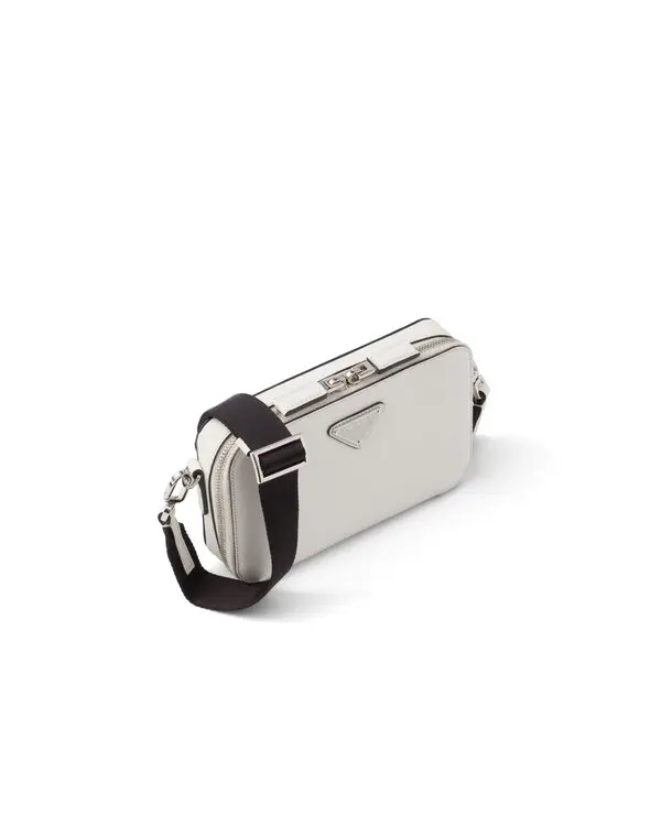 Prada Brique Saffiano Leather Bag - White