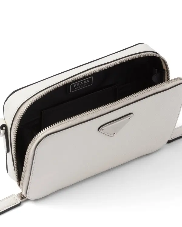 Prada Brique Saffiano Leather Bag - White