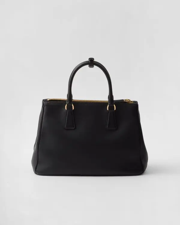 Prada Galleria Large Leather Bag With Floral Appliqués