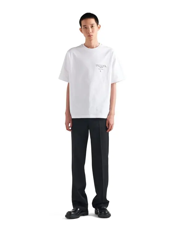 Prada Cotton T-Shirt - White | Editorialist