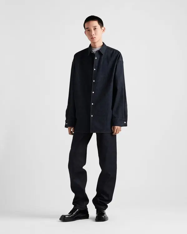 Prada Five-Pocket Denim Jeans - Navy | Editorialist