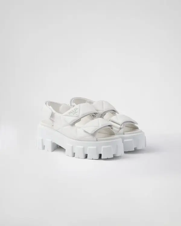 Prada Monolith Nappa Leather Sandals