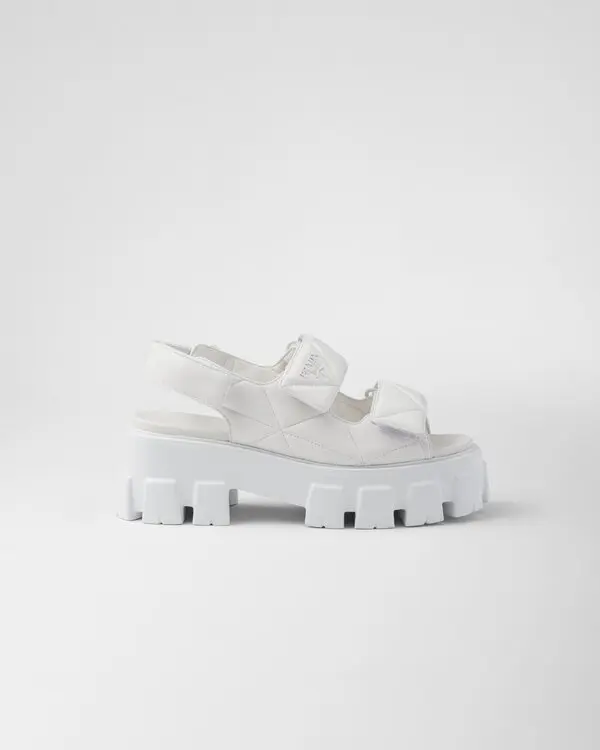Prada Monolith Nappa Leather Sandals