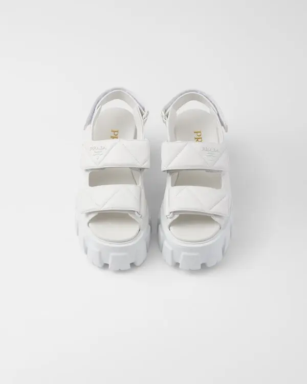 Prada Monolith Nappa Leather Sandals