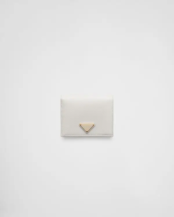 Prada Small Saffiano Leather Wallet - White