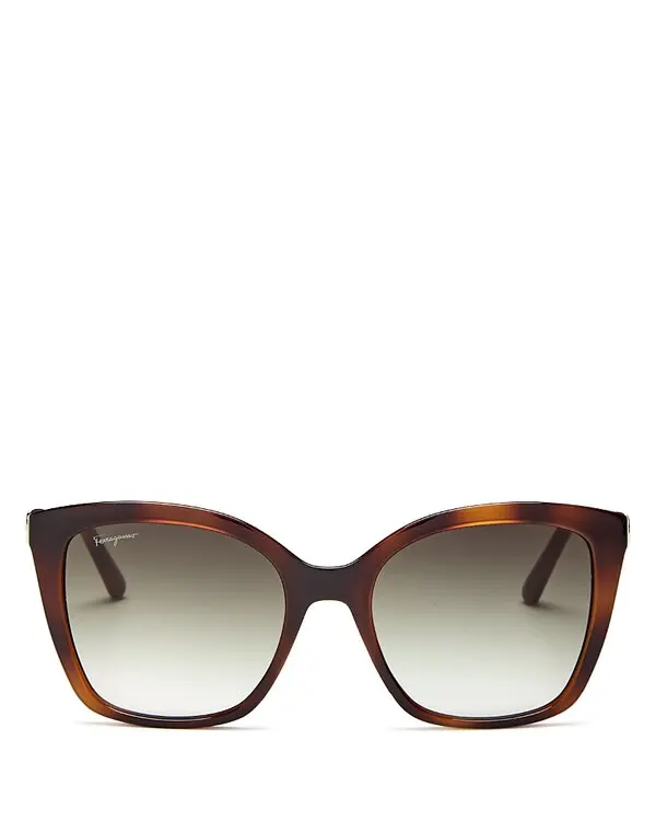 FERRAGAMO Square Sunglasses - Tortoise/gray