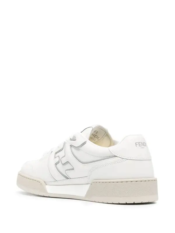 Fendi Match Ff-appliqué Leather Sneakers