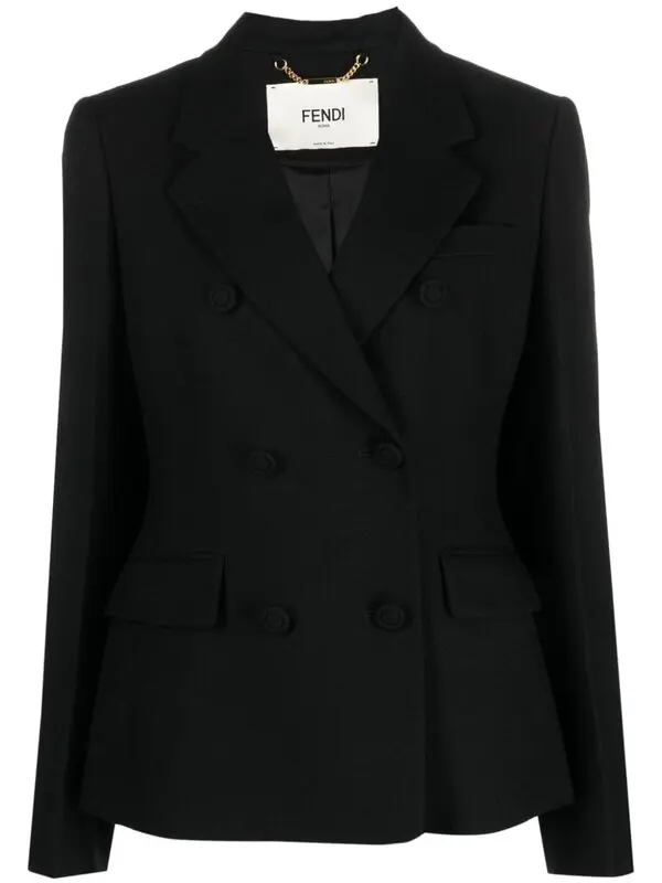 Fendi Double-breasted Draped Blazer