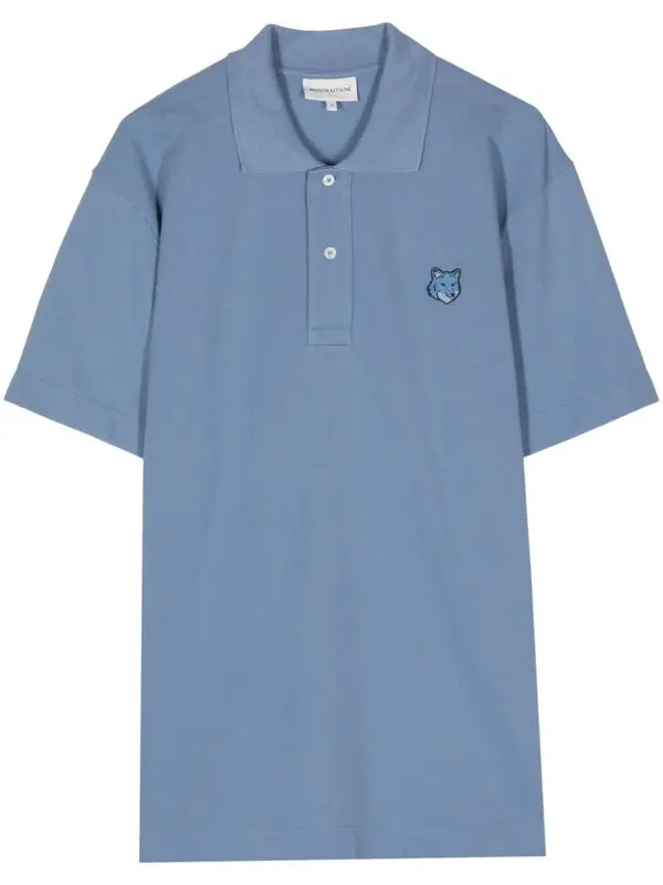 Maison Kitsuné Logo-appliqué Cotton Polo Shirt