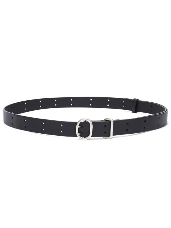 JIL SANDER Cannolo Leather Belt - Black