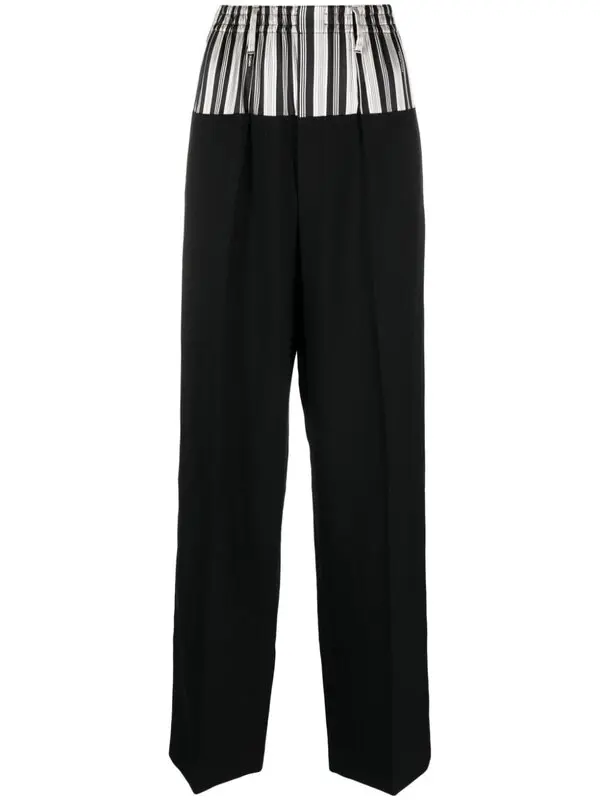 Fendi Panelled Striped Trousers