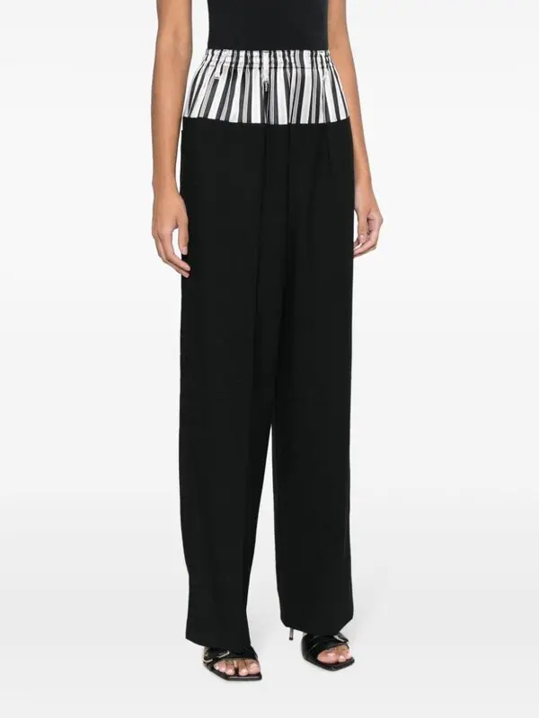 Fendi Panelled Striped Trousers