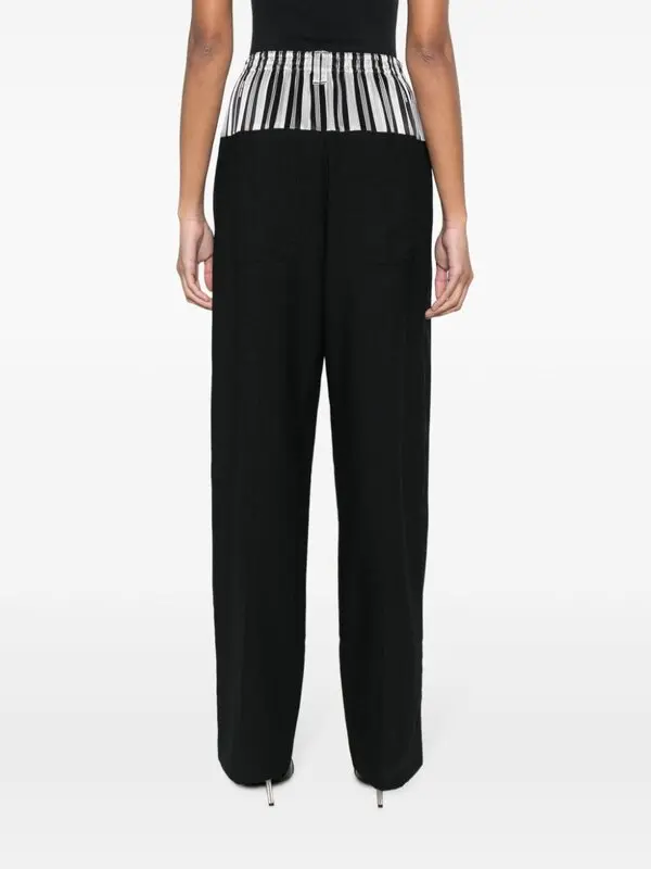 Fendi Panelled Striped Trousers