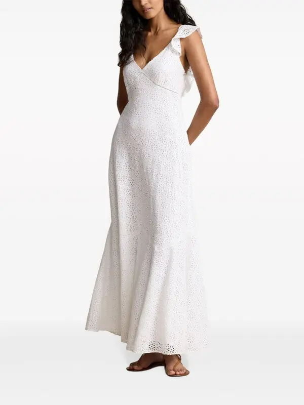 Broderie-anglaise Linen Maxi Dress