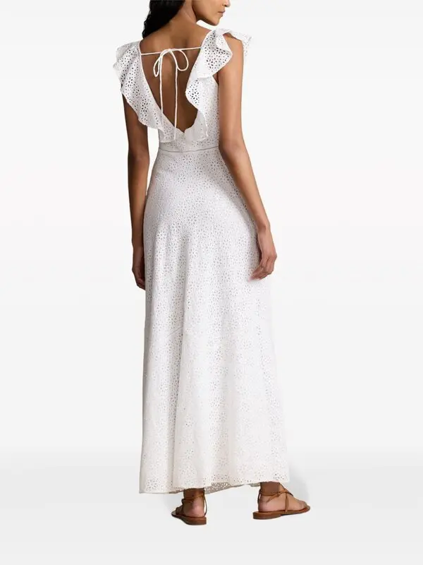 Broderie-anglaise Linen Maxi Dress