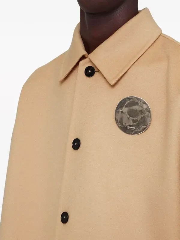 JIL SANDER Cashmere Shirt Jacket - Brown