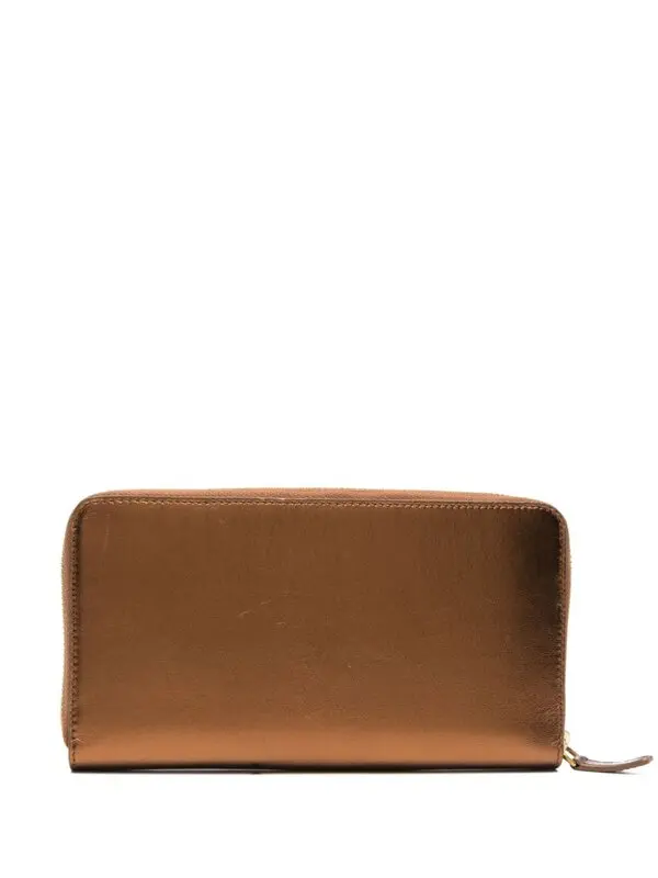 Roberto Cavalli Monogram-plaque Leather Wallet - Brown