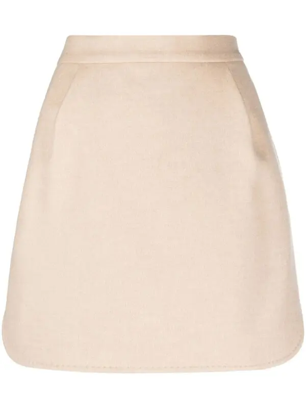 Max Mara Bobbio High-waisted A-line Skirt - Neutrals