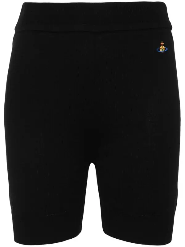 VIVIENNE WESTWOOD Embroidered-logo Knitted Shorts