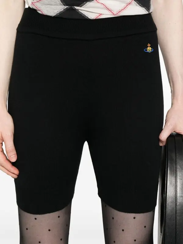 VIVIENNE WESTWOOD Embroidered-logo Knitted Shorts
