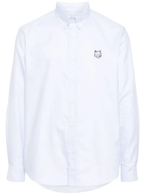 Maison Kitsuné Logo-appliqué Cotton Shirt