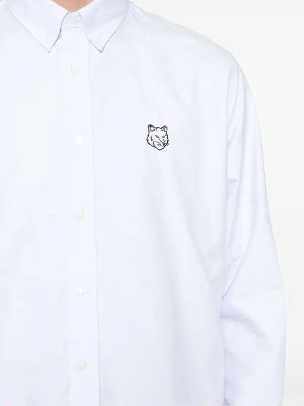 Maison Kitsuné Logo-appliqué Cotton Shirt