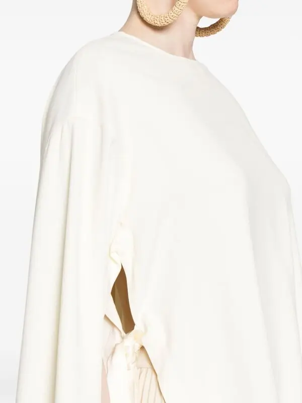 Erika Cavallini Wide Open-sleeves Blouse - White
