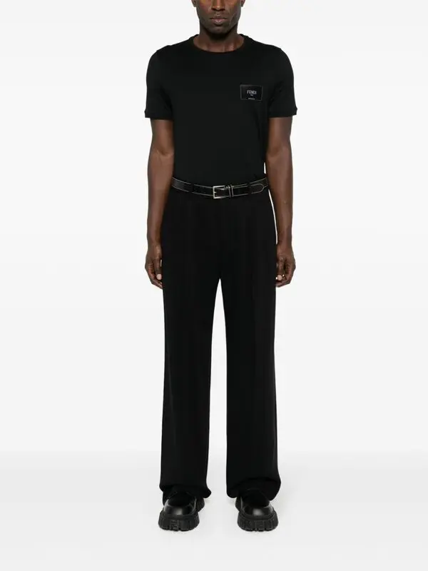 Fendi Logo-appliqué Cotton T-shirt