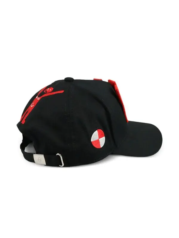 Walter Van Beirendonck W Embroidered Cotton Cap In Black - 14% Off