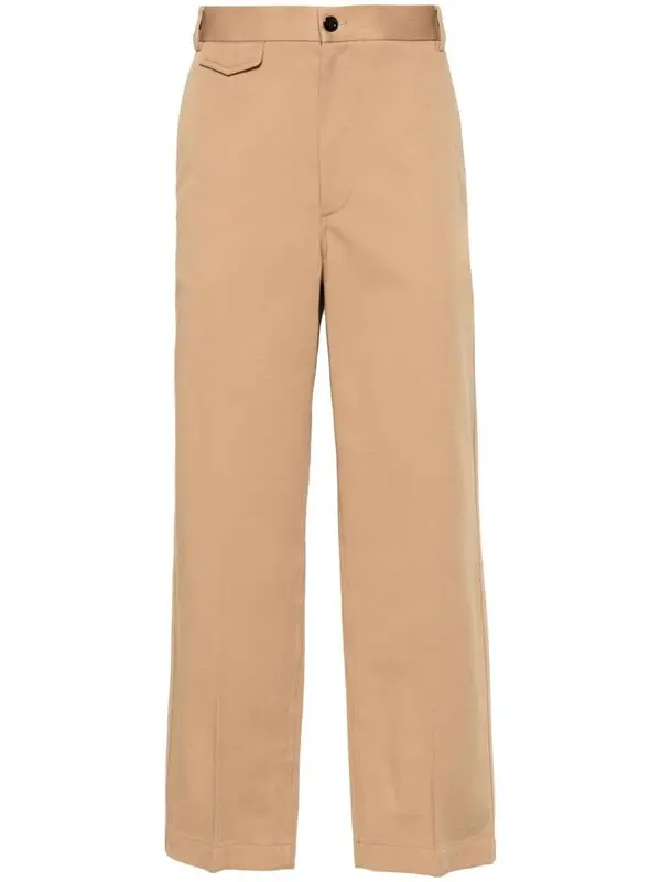 Gucci Web-detail Cotton Trousers