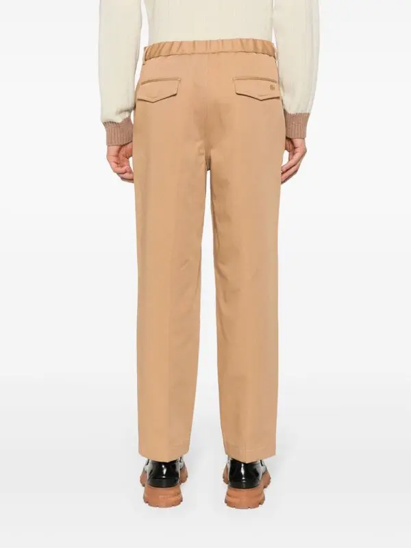 Gucci Web-detail Cotton Trousers