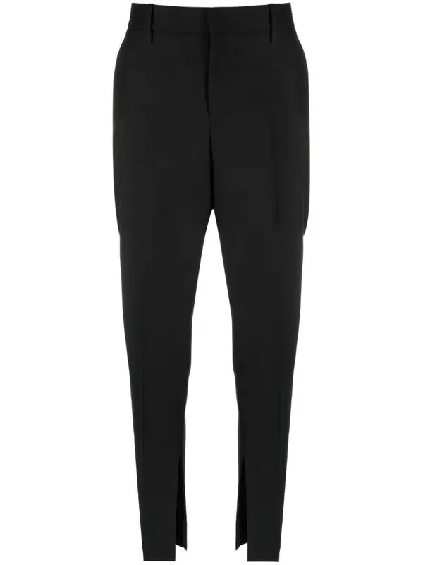 Gucci Side-slit Tapered Trousers - Black