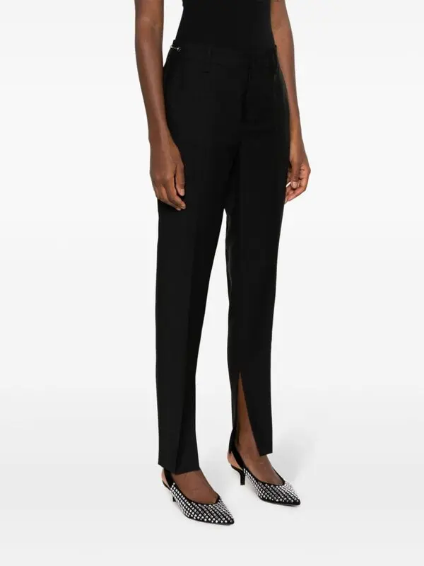 Gucci Side-slit Tapered Trousers - Black