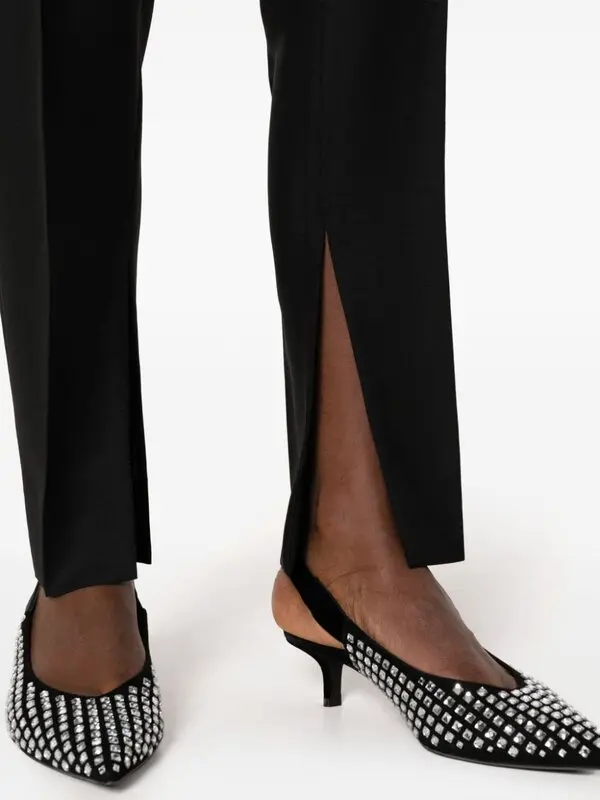 Gucci Side-slit Tapered Trousers - Black
