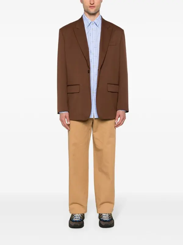 Gucci Twill Straight Trousers - Neutrals