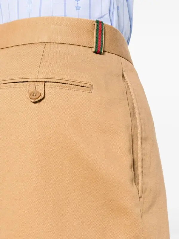 Gucci Twill Straight Trousers - Neutrals
