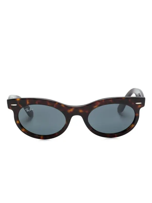 Ray-ban Wayfarer Oval-frame Sunglasses - Brown