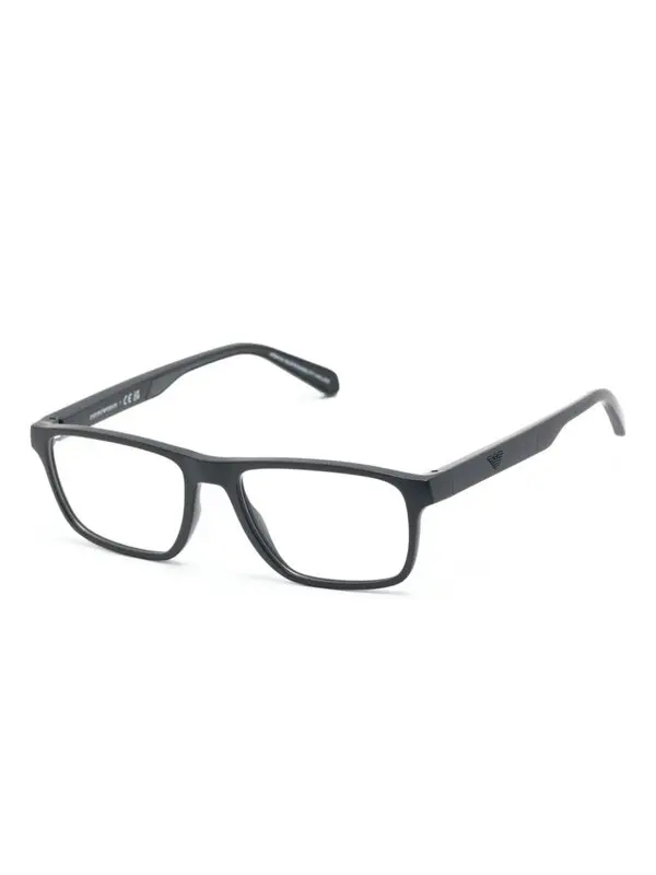 Emporio Armani Rectangle-frame Glasses - Black