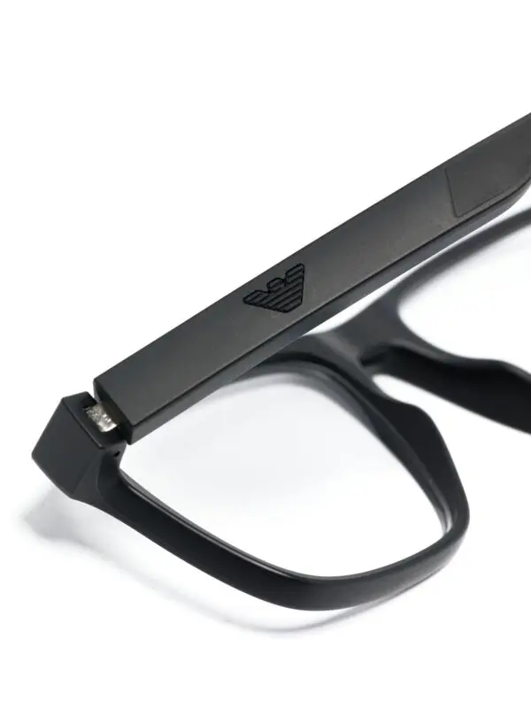 Emporio Armani Rectangle-frame Glasses - Black
