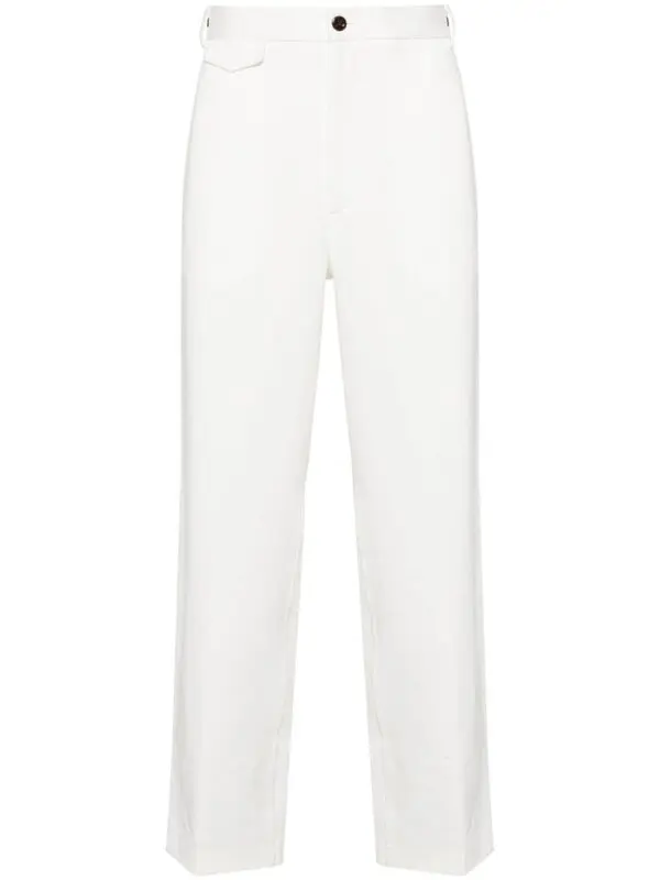 Gucci Web-detail Cotton Trousers
