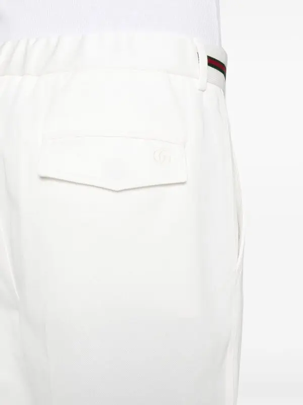 Gucci Web-detail Cotton Trousers